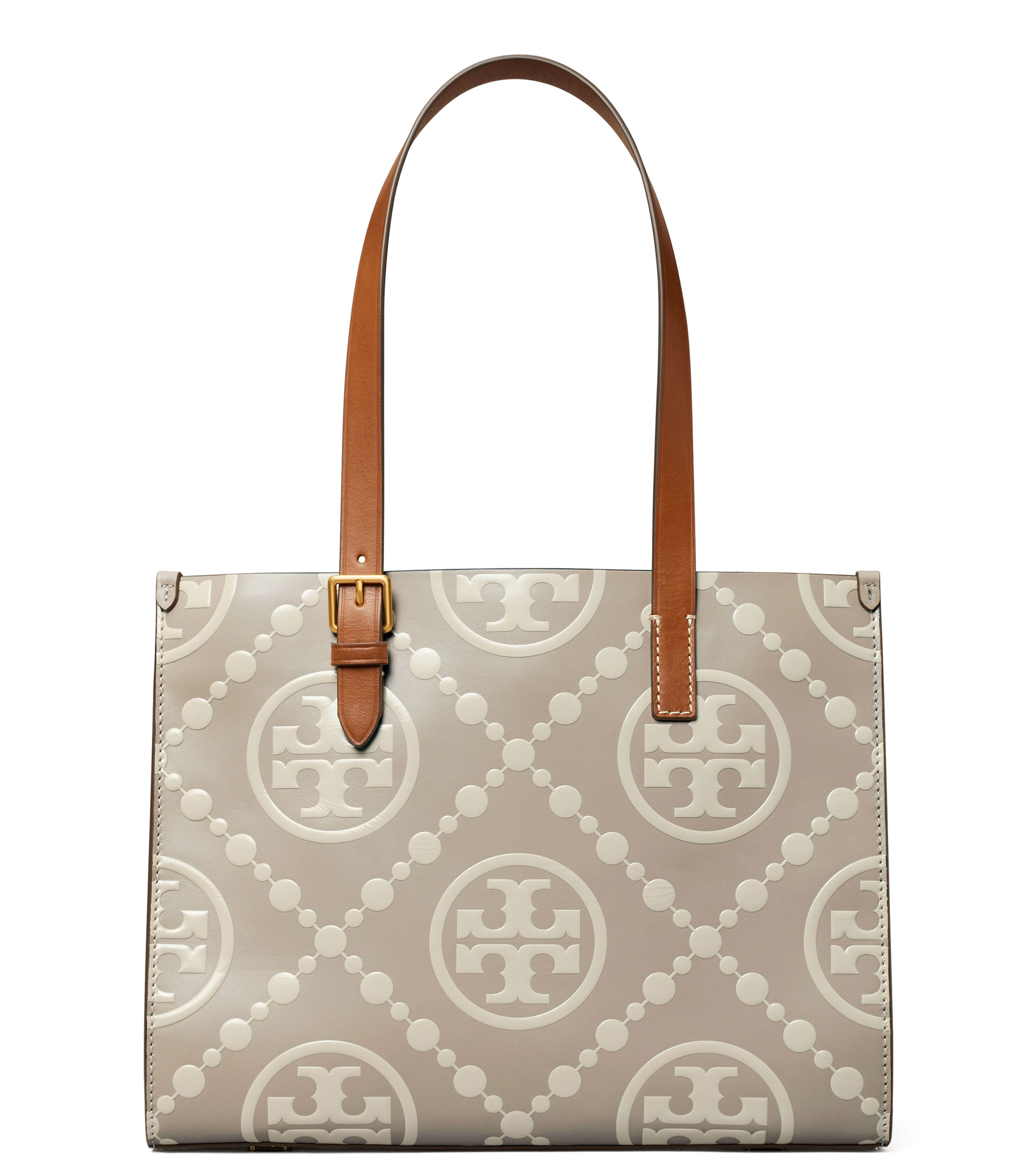 Tory Burch: Bolso Tote Beige en Piel "T Monogram" Mujer | El Palacio de Hierro
